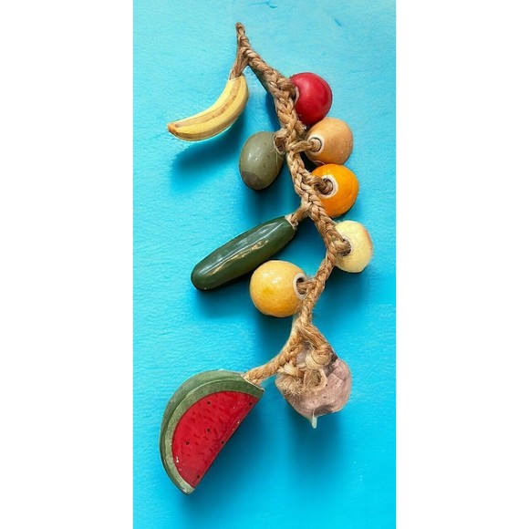Unbranded | Accents | Vintage Ceramic Fruit On Rope Piece Wall Hanging ...